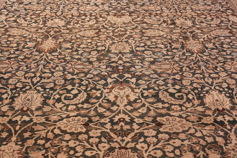 Antique Grey Background Khorassan Persian Rug. Size: 11 ft 4 in x 14 ft ...