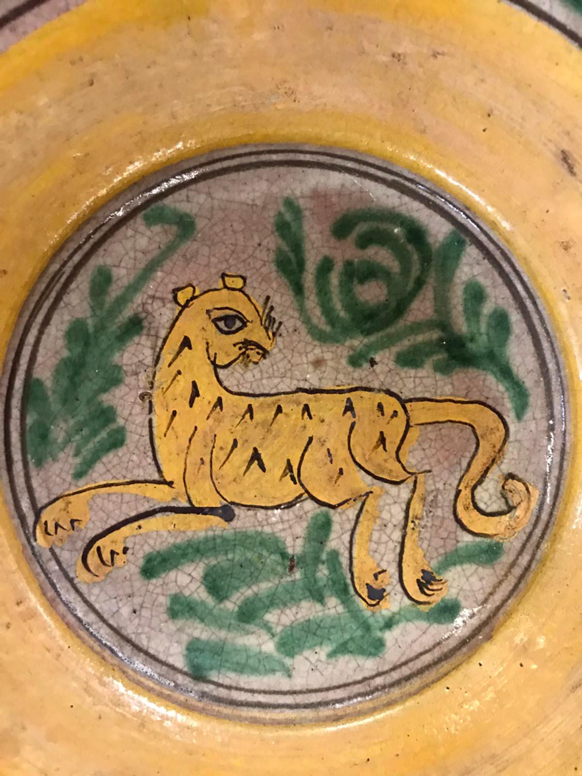 Antique Guatemalan Majolica, Cheetah For Sale at 1stDibs