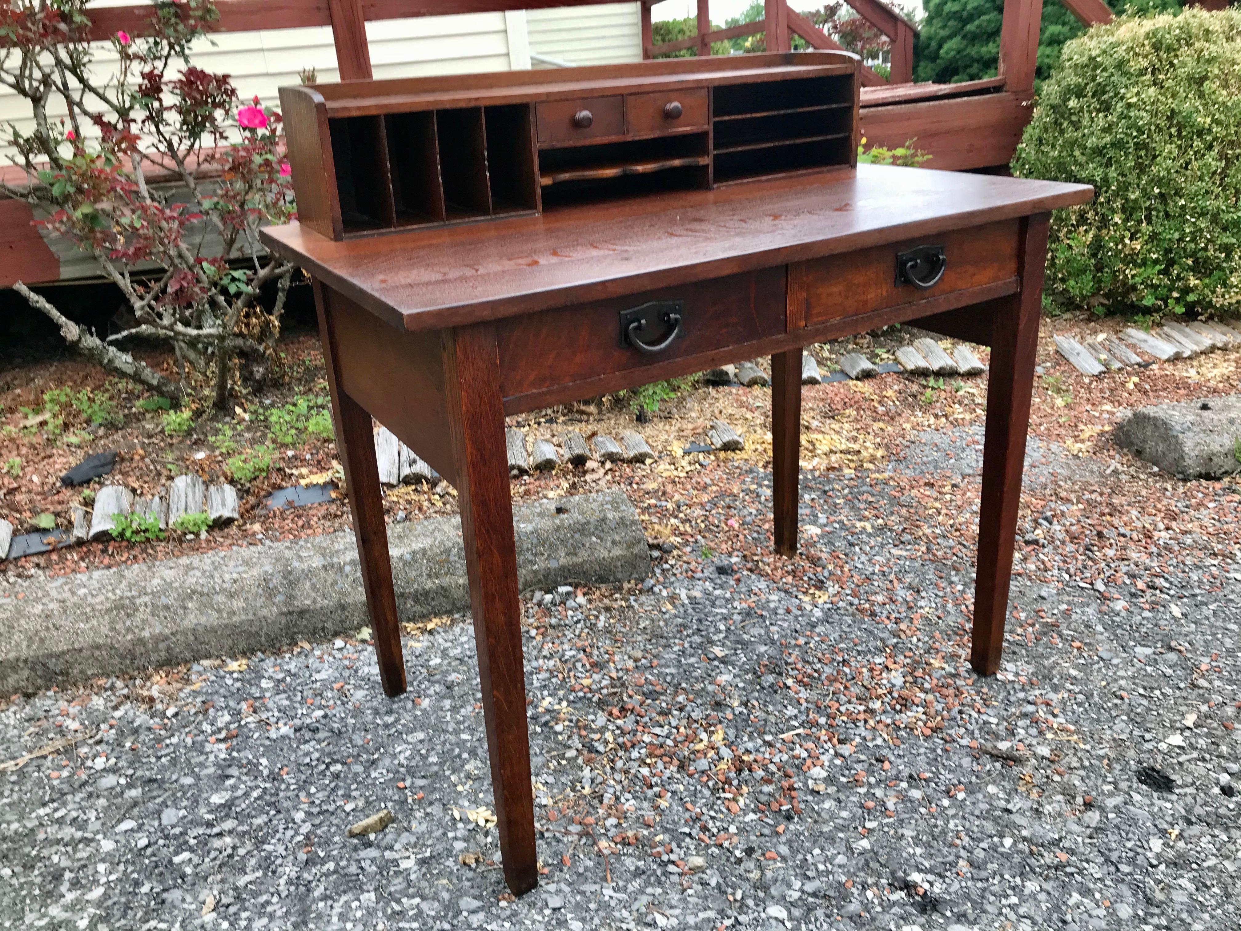 Antique Gustav Stickley Desk with Compartments - W5330 For Sale at 1stDibs