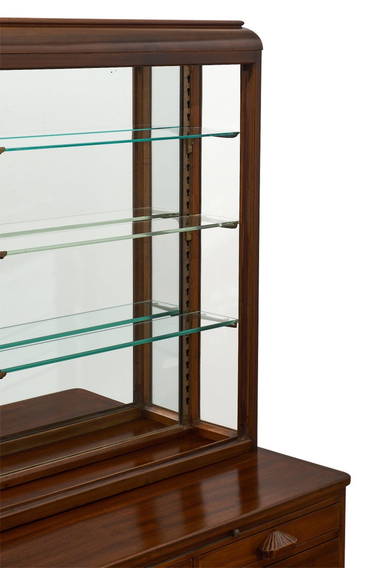 Antique Haberdashery Cabinet with Display Case at 1stDibs