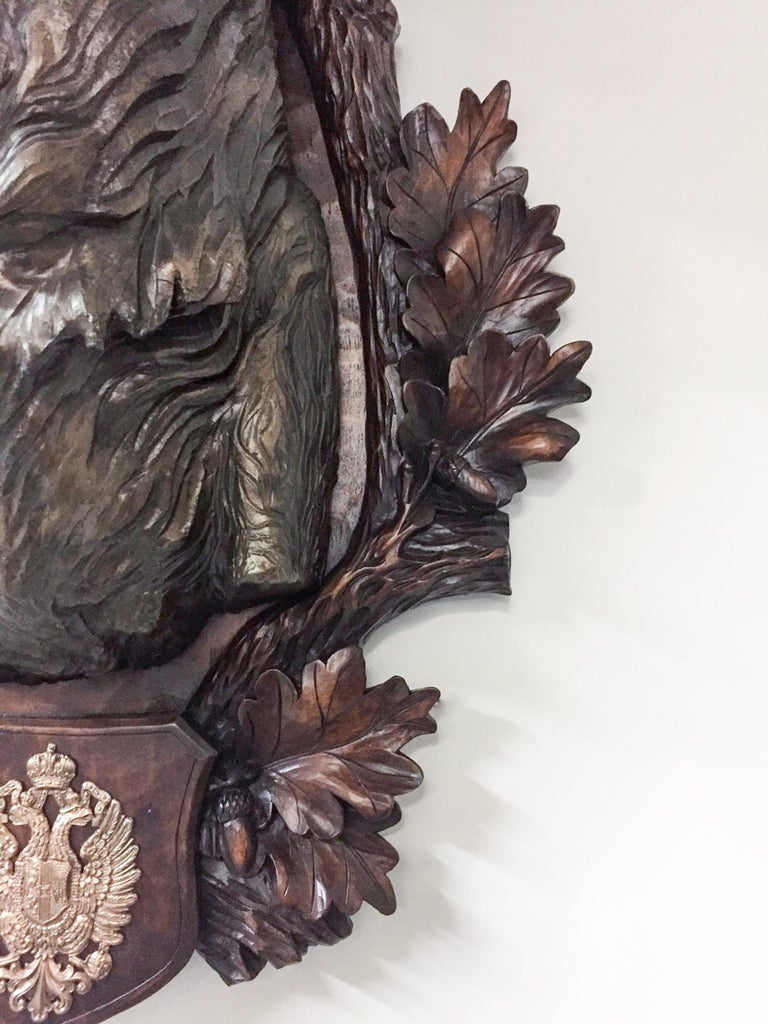Antique Habsburg Red Stag Trophy on Bronze Shoulder Mount from ...