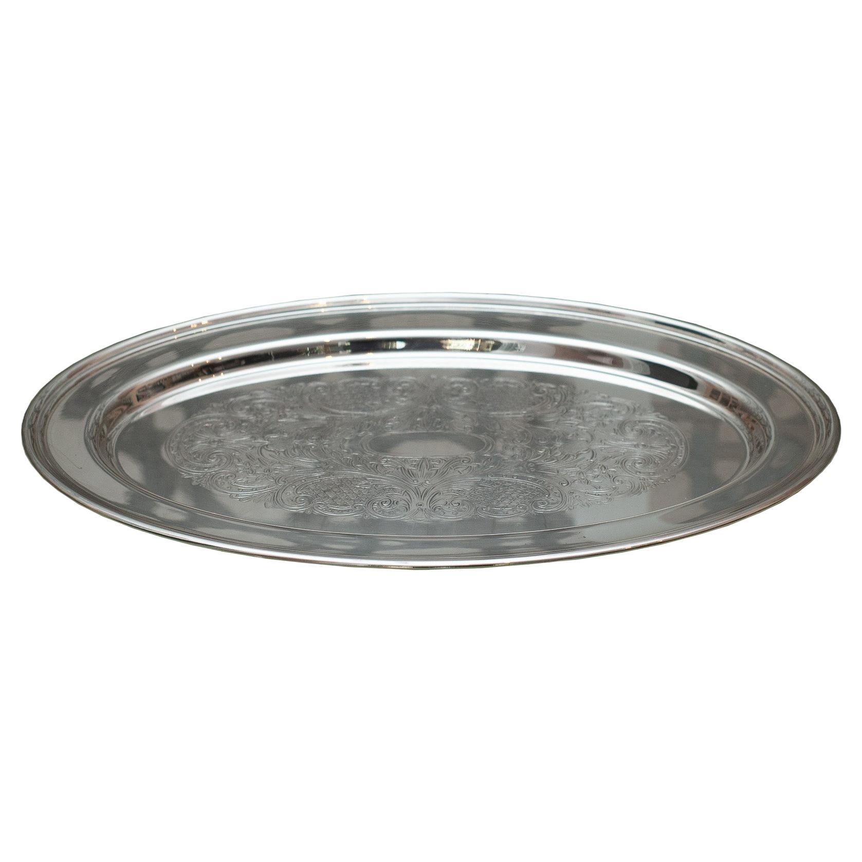 Victorian Antique Silver Plated Tray, Presentation Inscription for 1900 ...