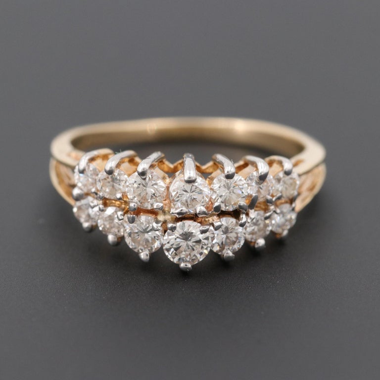 Customizable Antique Half Eternity Diamonds Engagement Ring, Art Deco ...