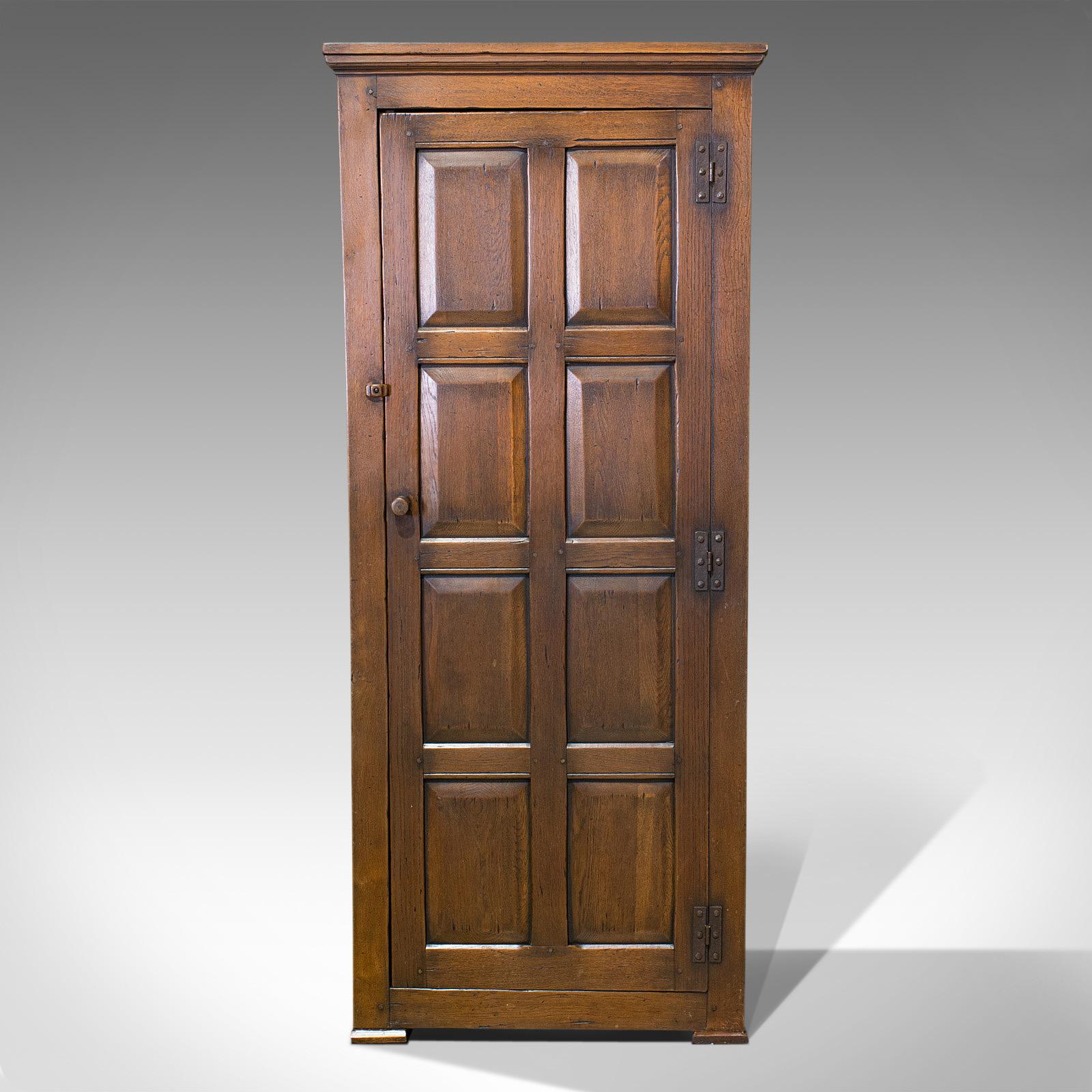 Antique Hall Cupboard, English, Ipswich Oak, Wardrobe, Reception, Cloak ...