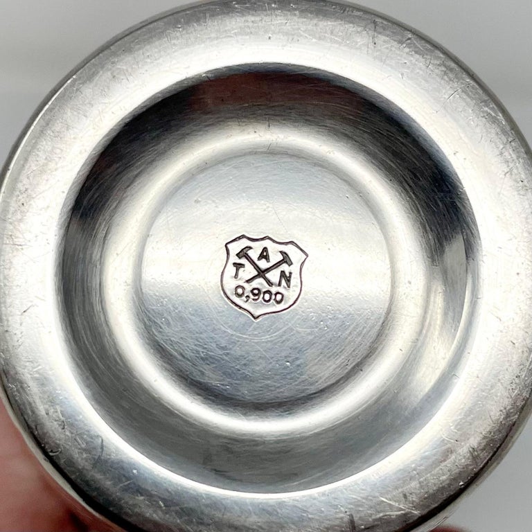 Antique Hallmarked Heavy Sterling Silver Hammered Cocktail Shaker ...