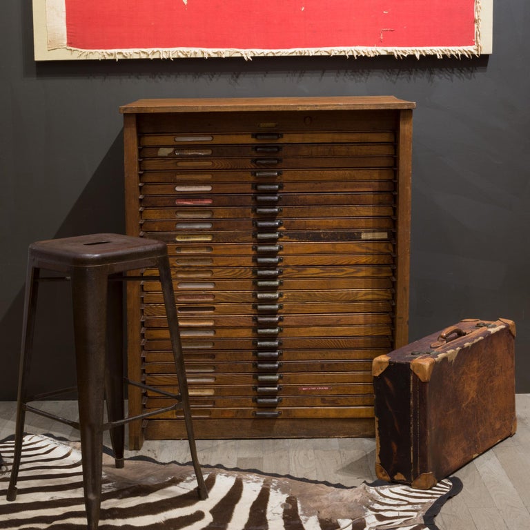 Antique Hamilton Industrial Typesetter's 24 Drawer Cabinet, c.1920-1930 ...