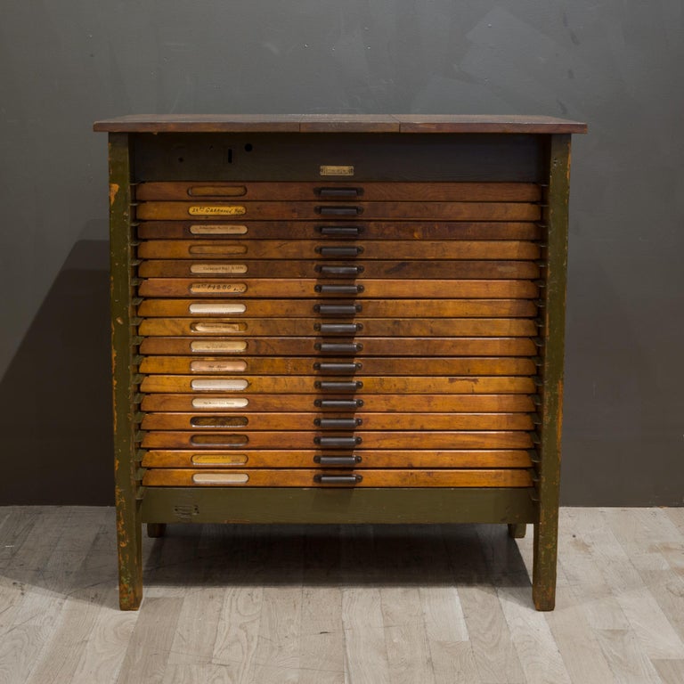 Antique Hamilton Industrial Typesetter's Cabinet, c.1920-1930 at 1stDibs