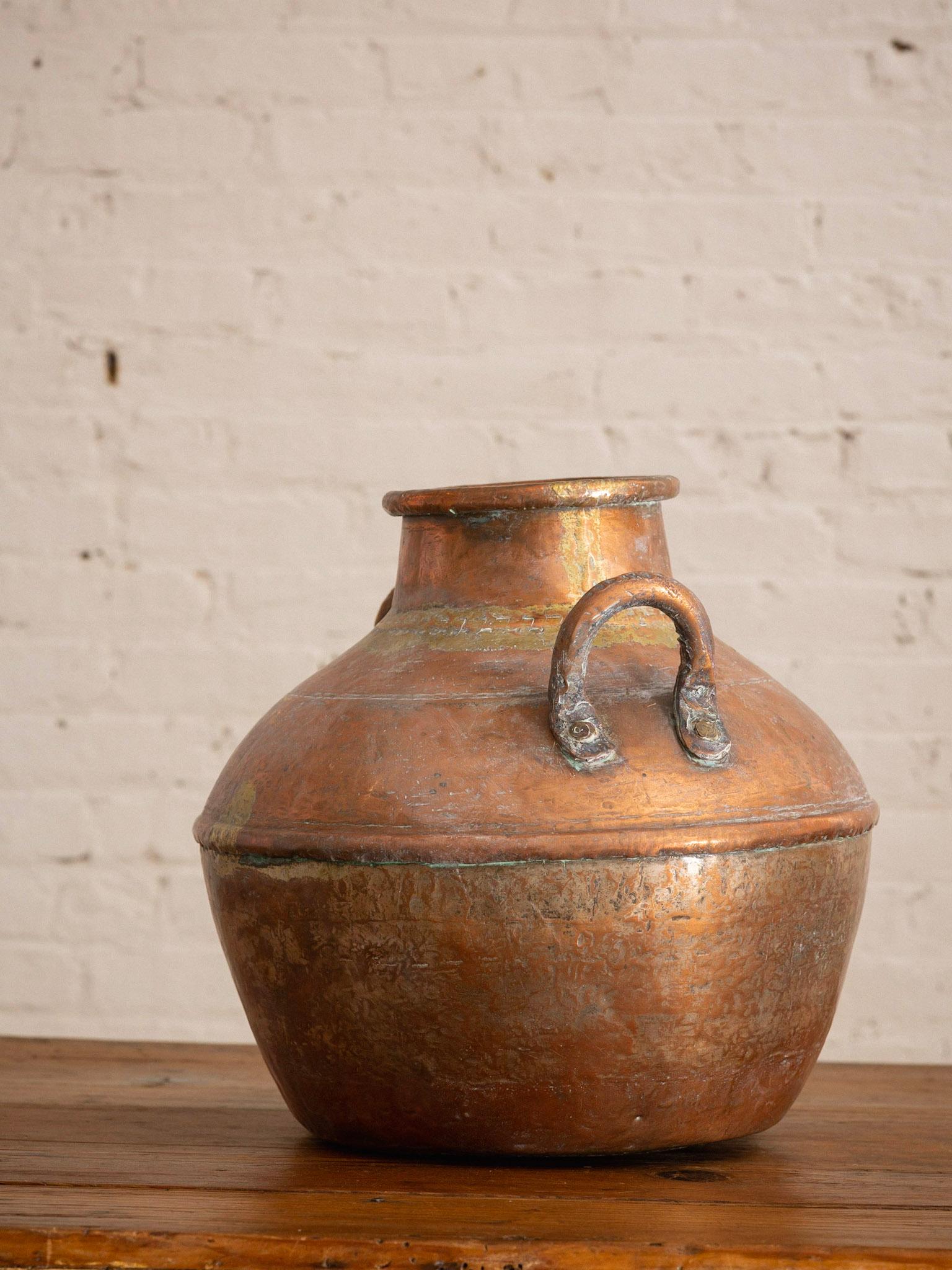 Antique Hammered Copper Vessel For Sale at 1stDibs | old copper vessels ...