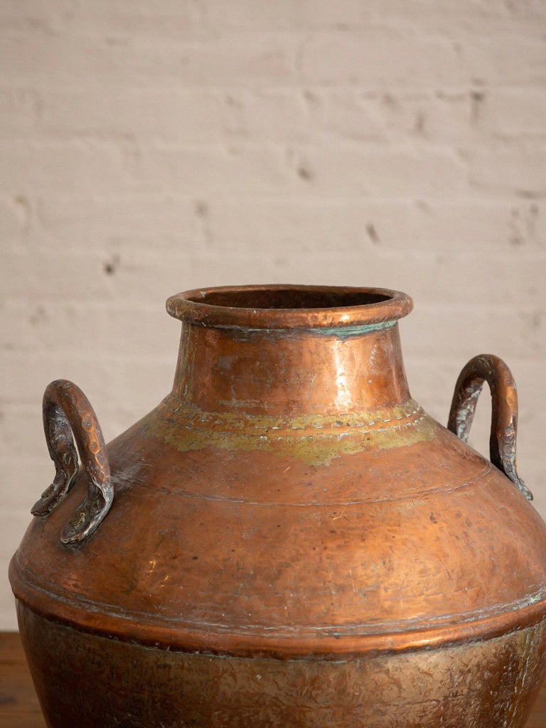Antique Hammered Copper Vessel For Sale at 1stDibs