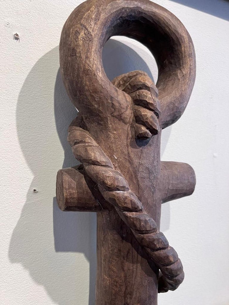 Antique Hand Carved Anchor For Sale at 1stDibs