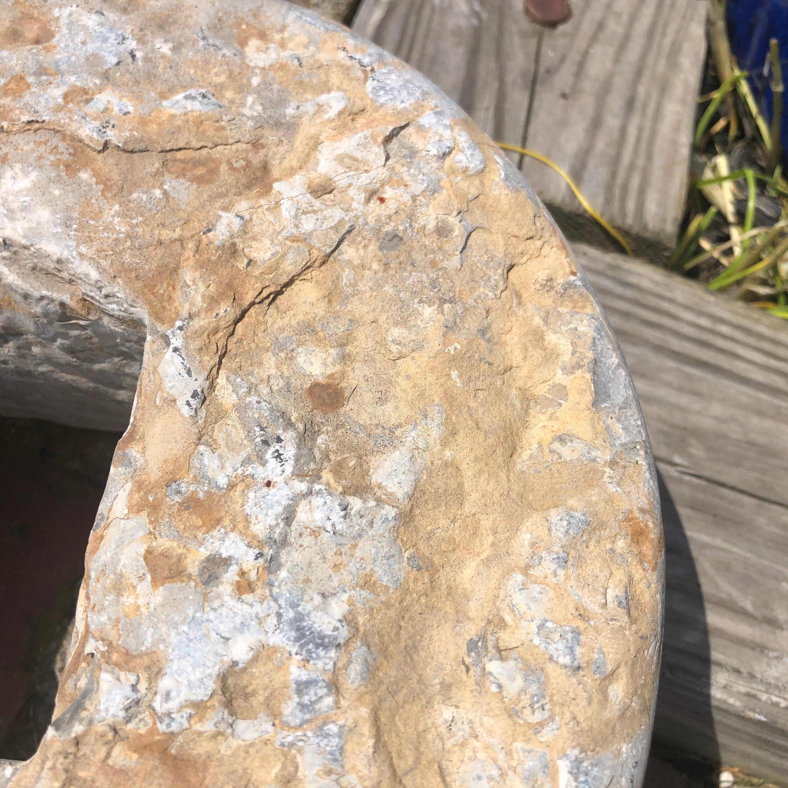 Antique Hand-Carved Cash Coin Garden Stone, 19th Century For Sale at ...