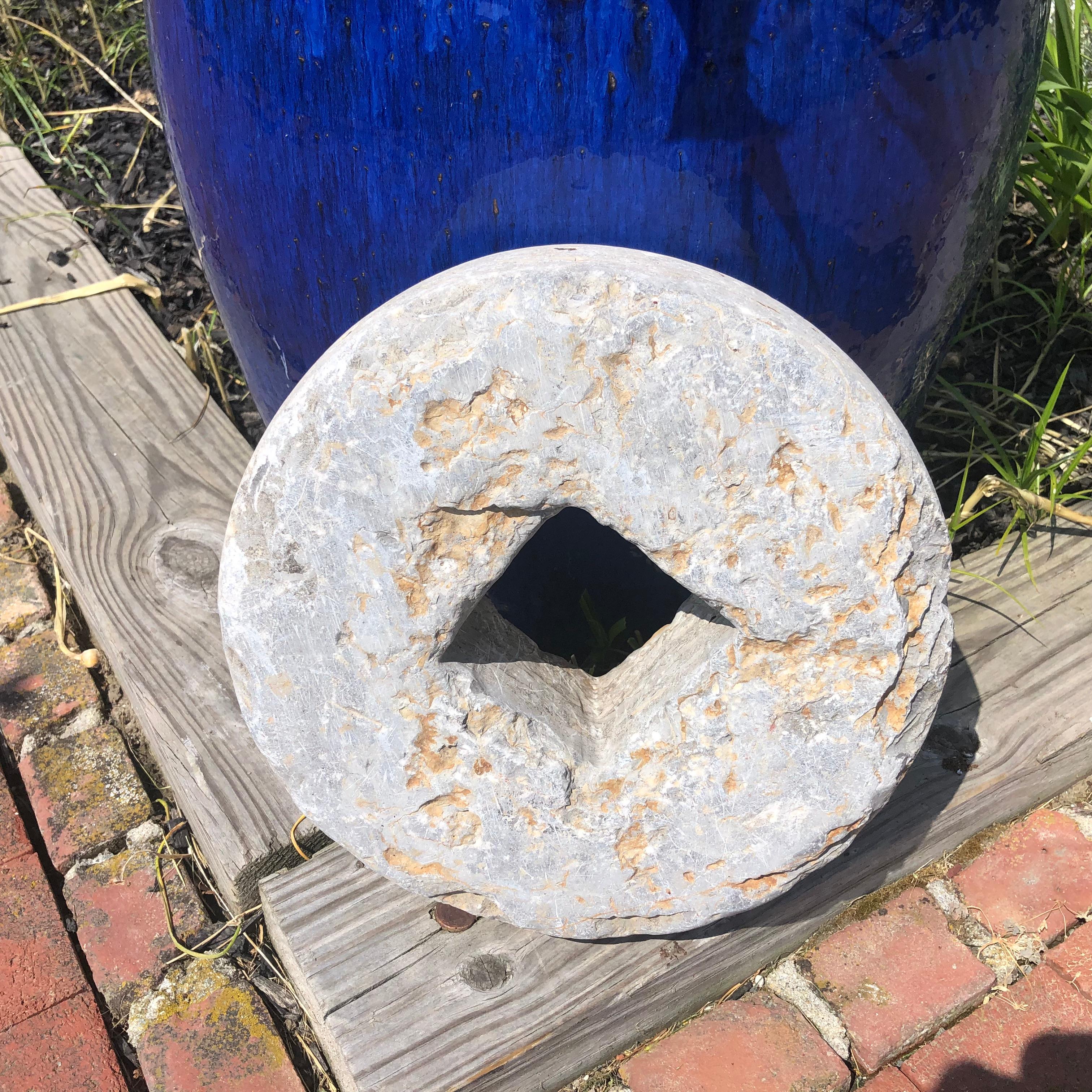 Antique Hand-Carved Cash Coin Garden Stone, 19th Century For Sale at ...