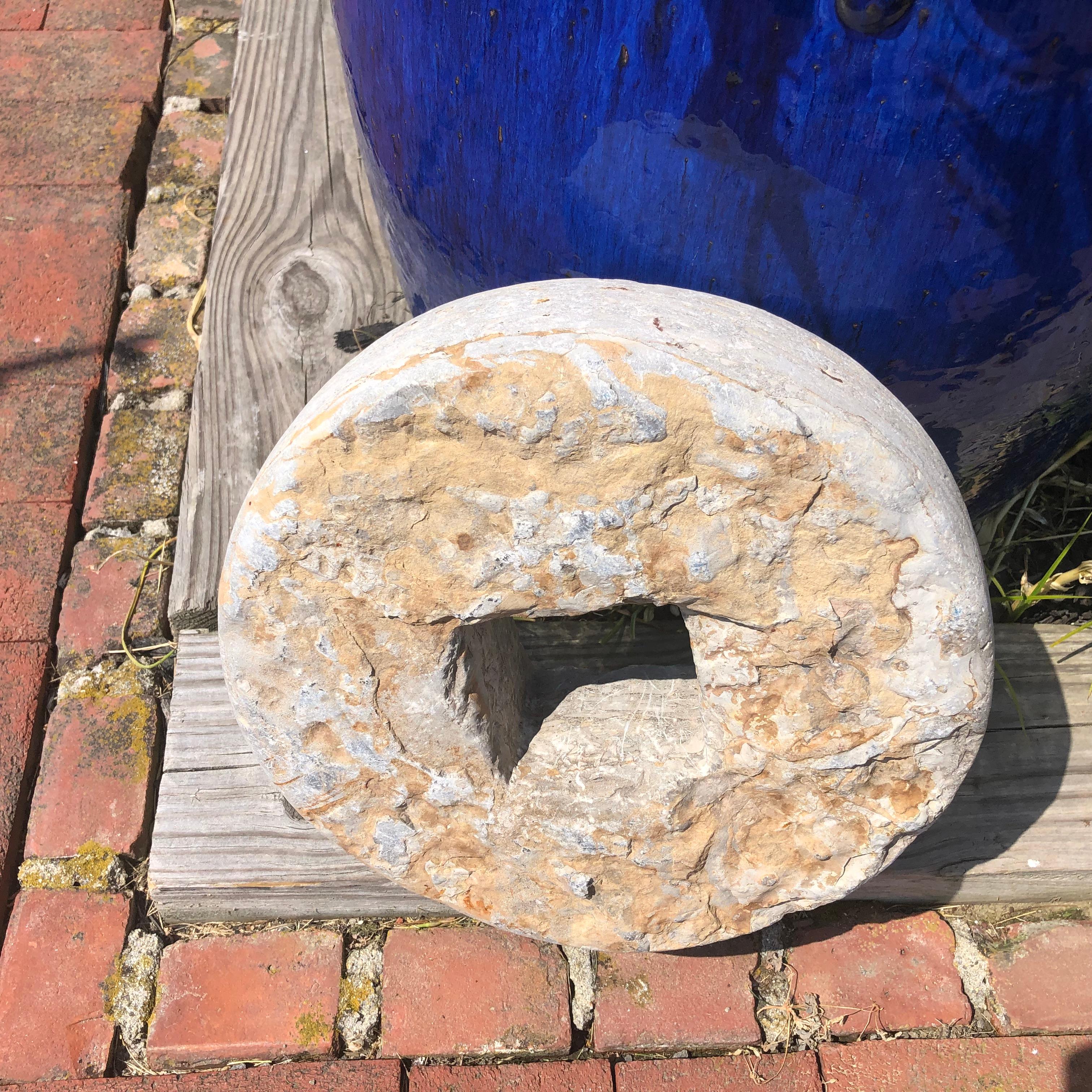 Antique Hand-Carved Cash Coin Garden Stone, 19th Century For Sale at ...