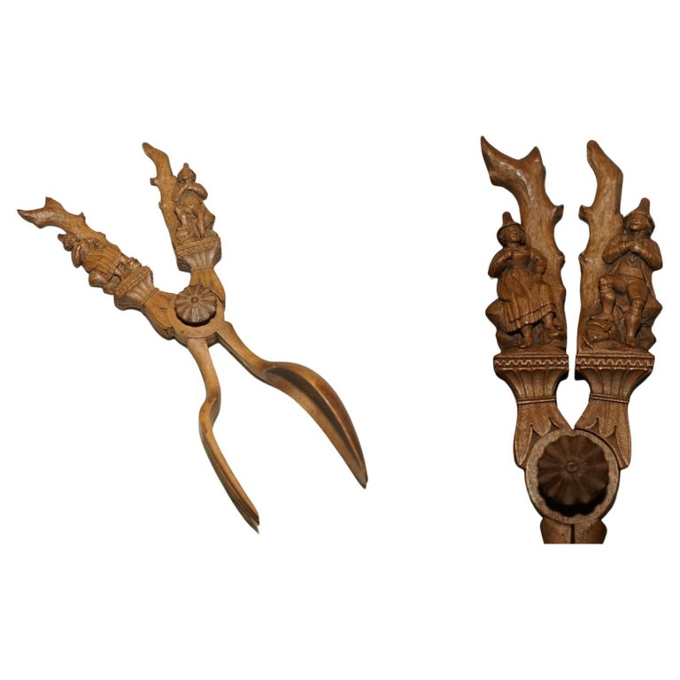 Antique Hand Carved circa 1880 Austrian Spoon Fork Scissors Combo for ...