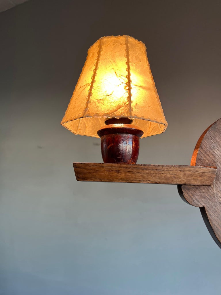 Antique Hand Carved Folk Art Pendant Light w. Accordion Playing ...