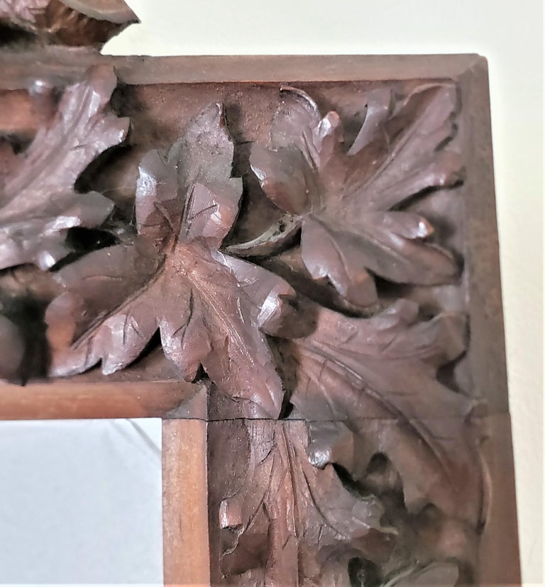 Antique Hand-Carved Folk Art Picture or Mirror Frame with Beaver and ...