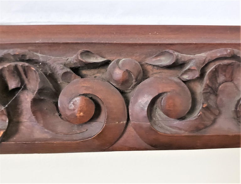 Antique Hand-Carved Folk Art Picture or Mirror Frame with Beaver and ...