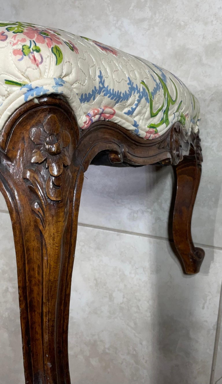 Antique Hand Carved Foot Stool at 1stDibs