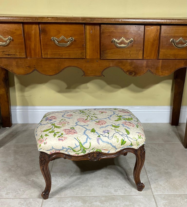Antique Hand Carved Foot Stool at 1stDibs