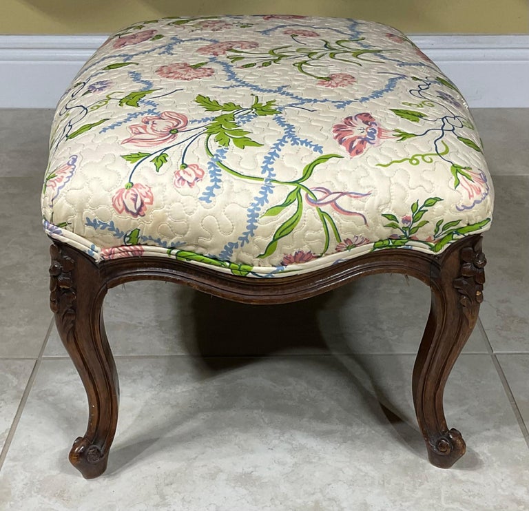 Antique Hand Carved Foot Stool at 1stDibs