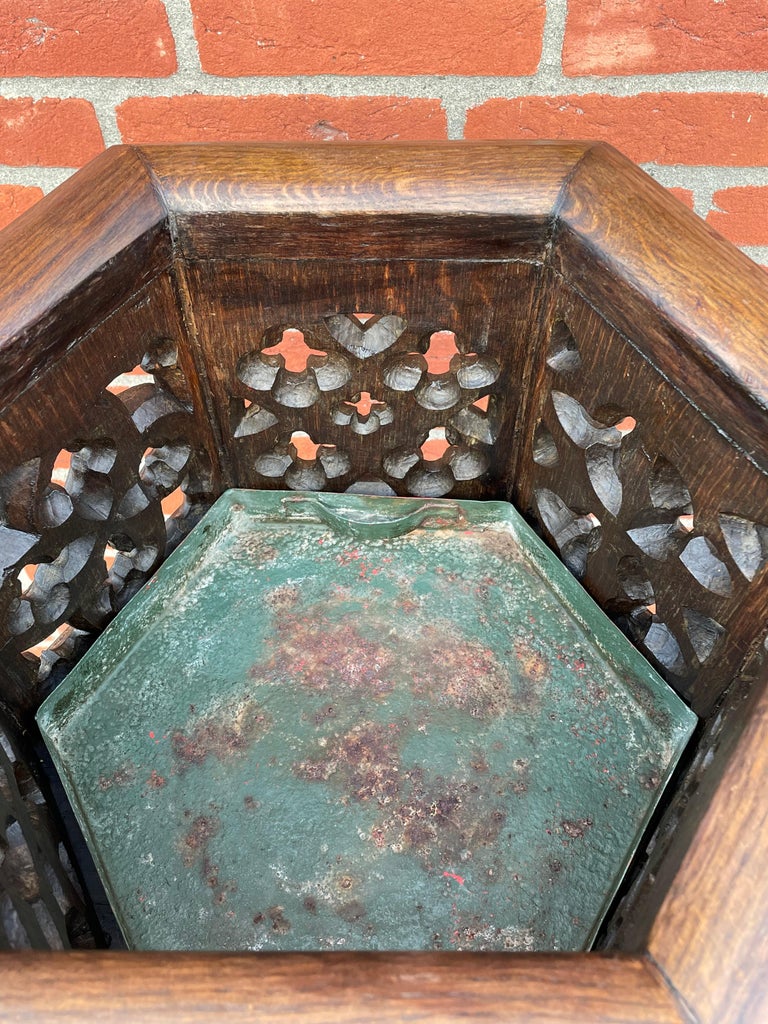 Antique Hand Carved Gothic Column Stand with Saint Luke, Mark and John ...