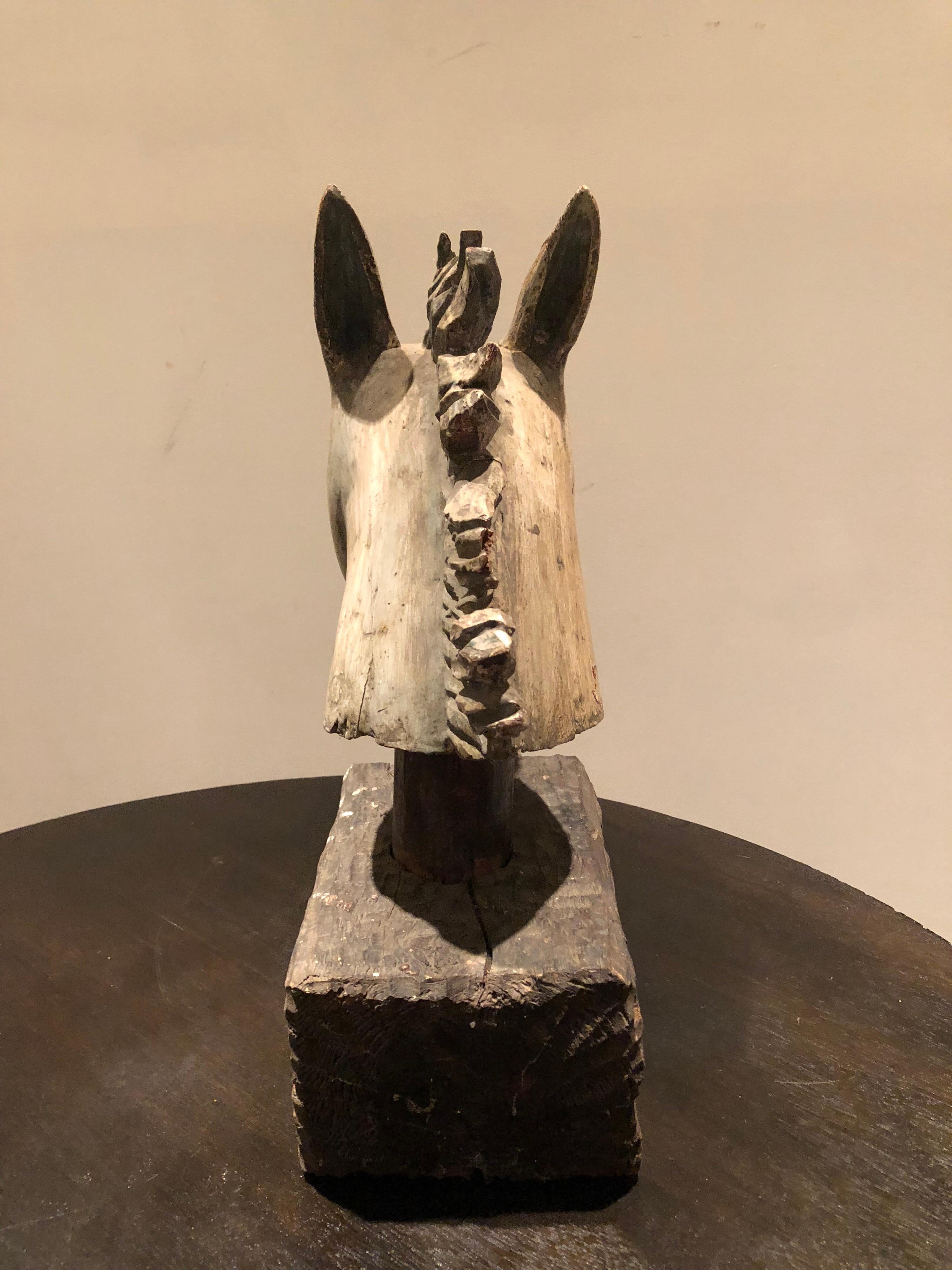 Antique Hand Carved Horse Head at 1stDibs | horse head for sale