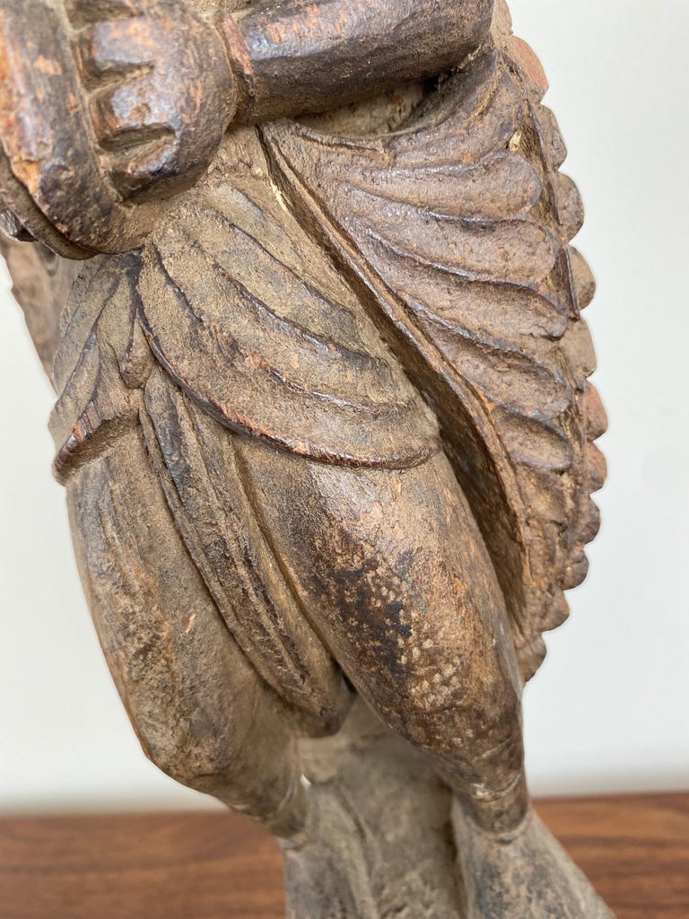 Antique Hand-Carved Krishna Figure For Sale at 1stDibs