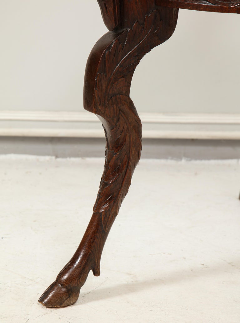 Antique Hand Carved Mahogany Swan Bench For Sale at 1stDibs