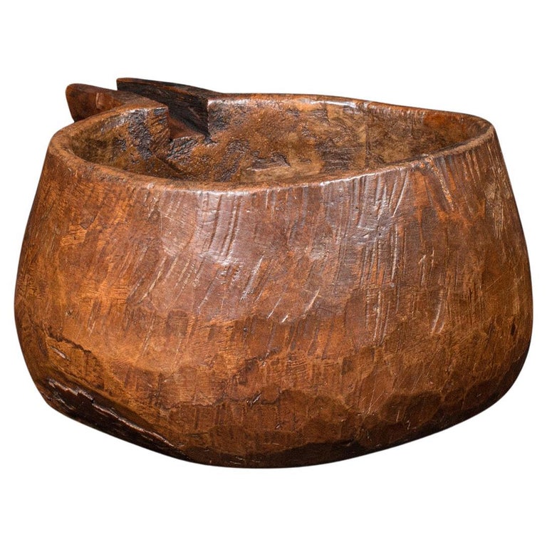 Antique Hand Carved Pouring Dish, Indian, Hardwood, Serving Pot ...