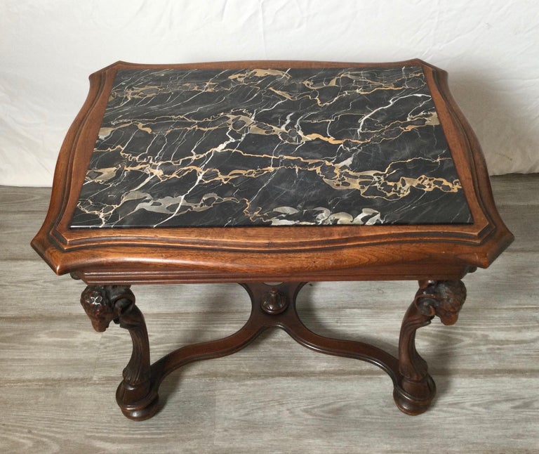 Antique Hand Carved Rams Head Table For Sale at 1stDibs