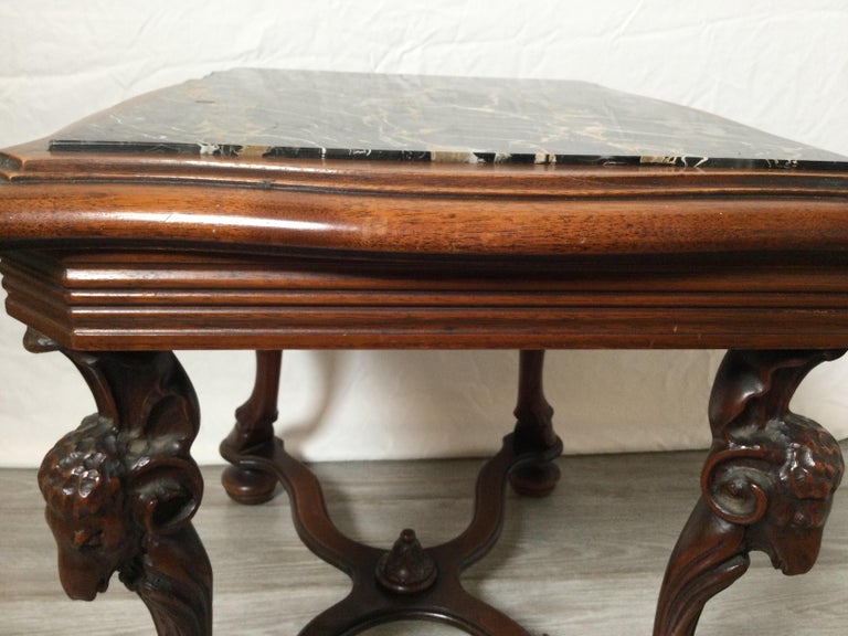 Antique Hand Carved Rams Head Table For Sale at 1stDibs