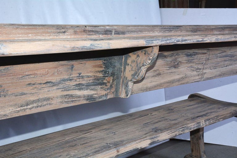 Antique Handcrafted Rustic Bench For Sale at 1stDibs | hand crafted ...