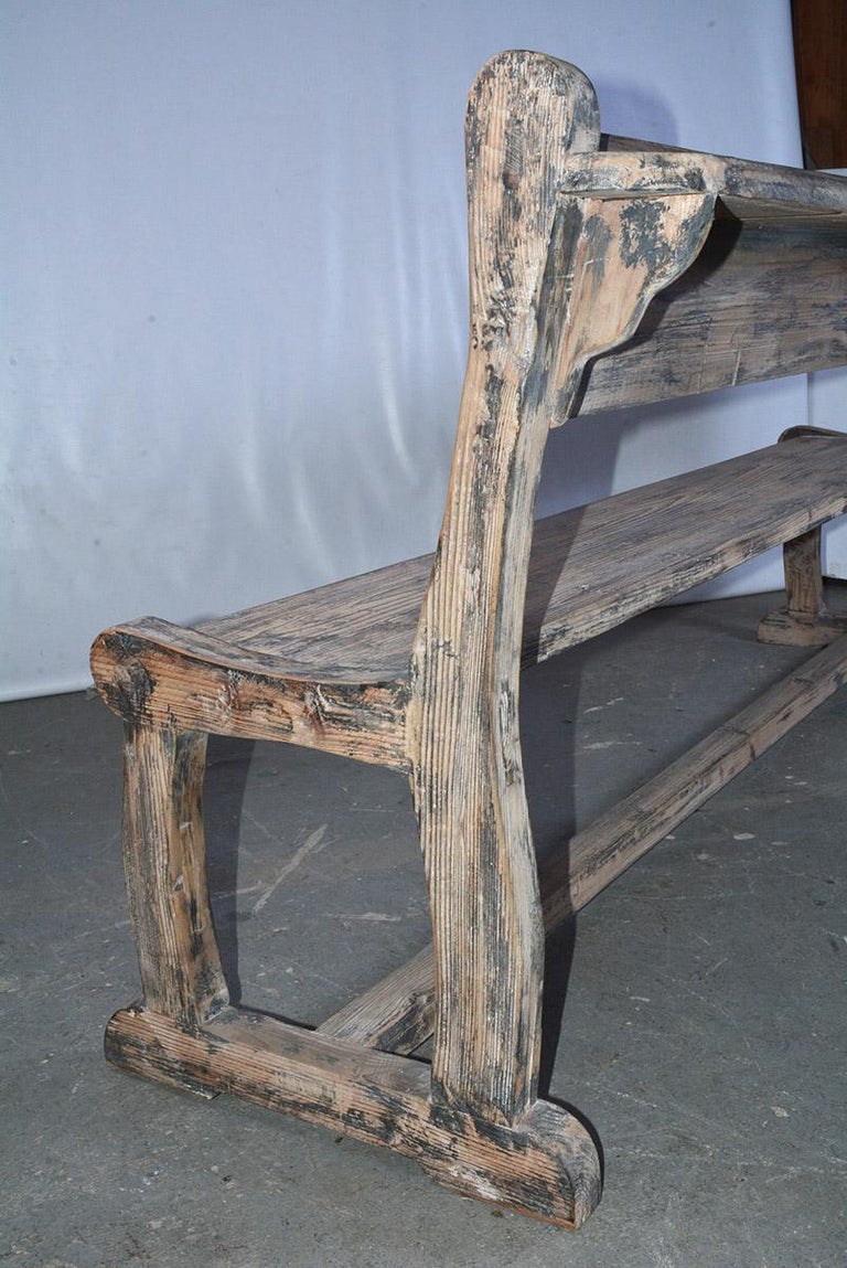 Antique Handcrafted Rustic Bench For Sale at 1stDibs | hand crafted ...