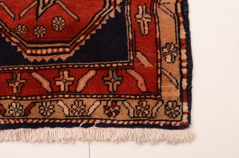 Antique Hand Knotted Persian Heriz-Serapi Geometric Long Rug For Sale ...