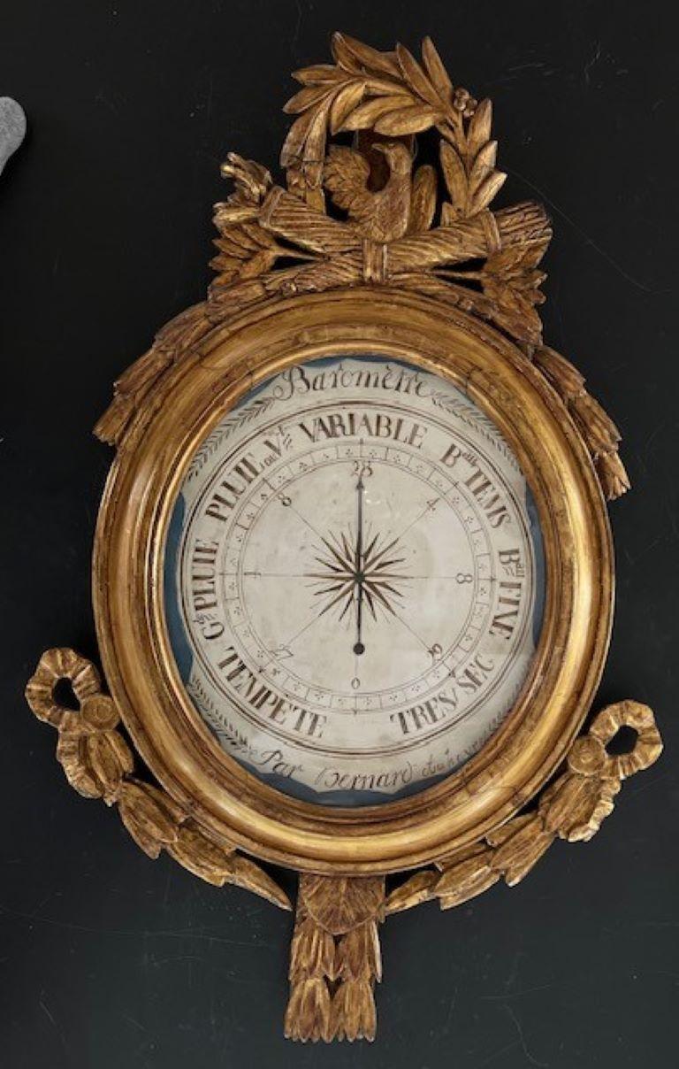 Antique Hand Made Barometer by Barnard Au Havre, c. 1800 For Sale at ...