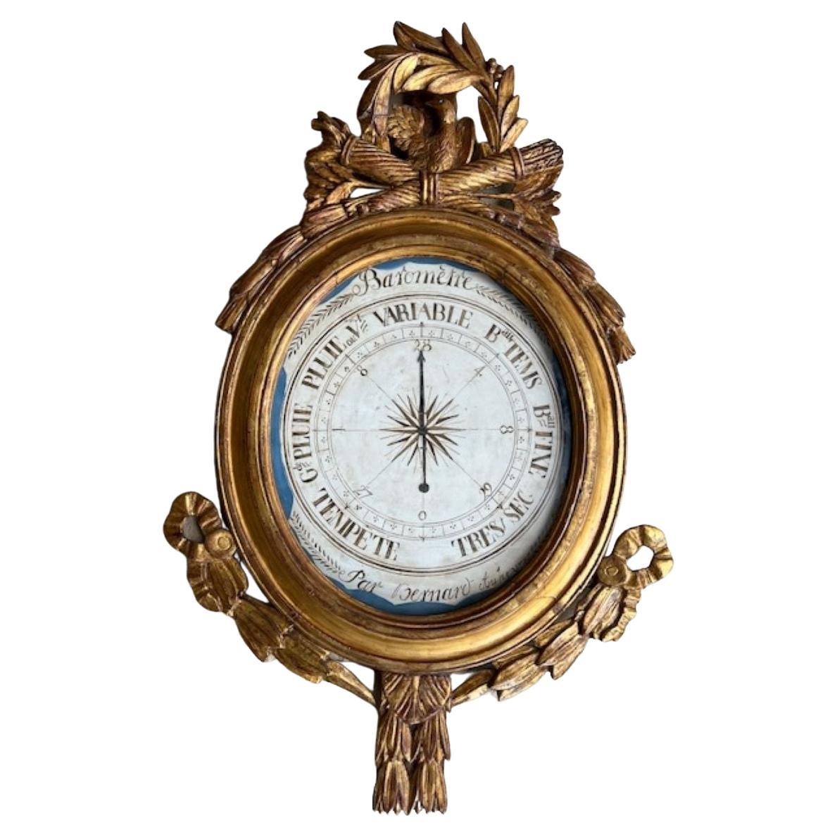 Antique Hand Made Barometer by Barnard Au Havre, c. 1800 For Sale at ...