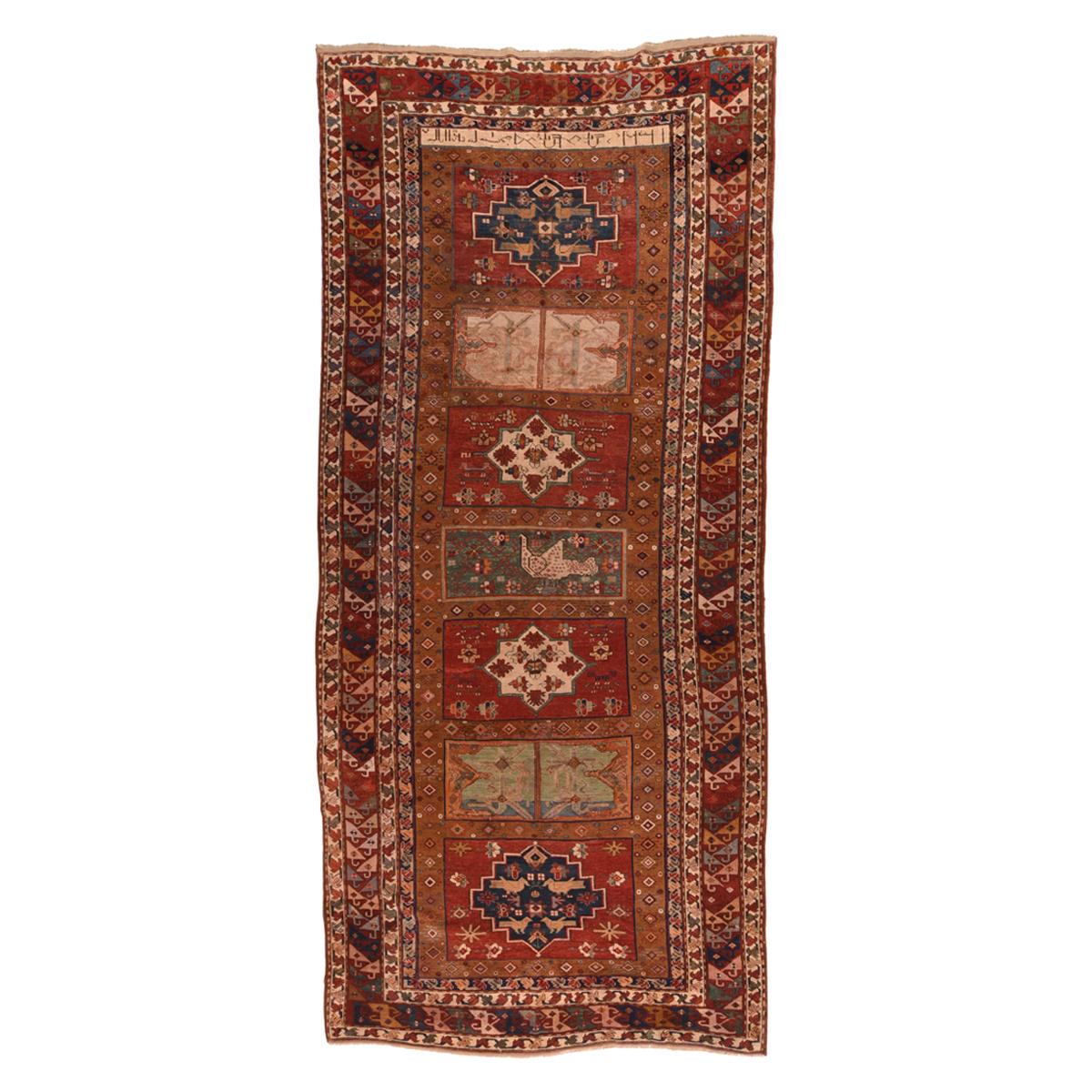 Handmade Antique Caucasian Kazak Rug, 1880s, 1B760 For Sale at 1stDibs