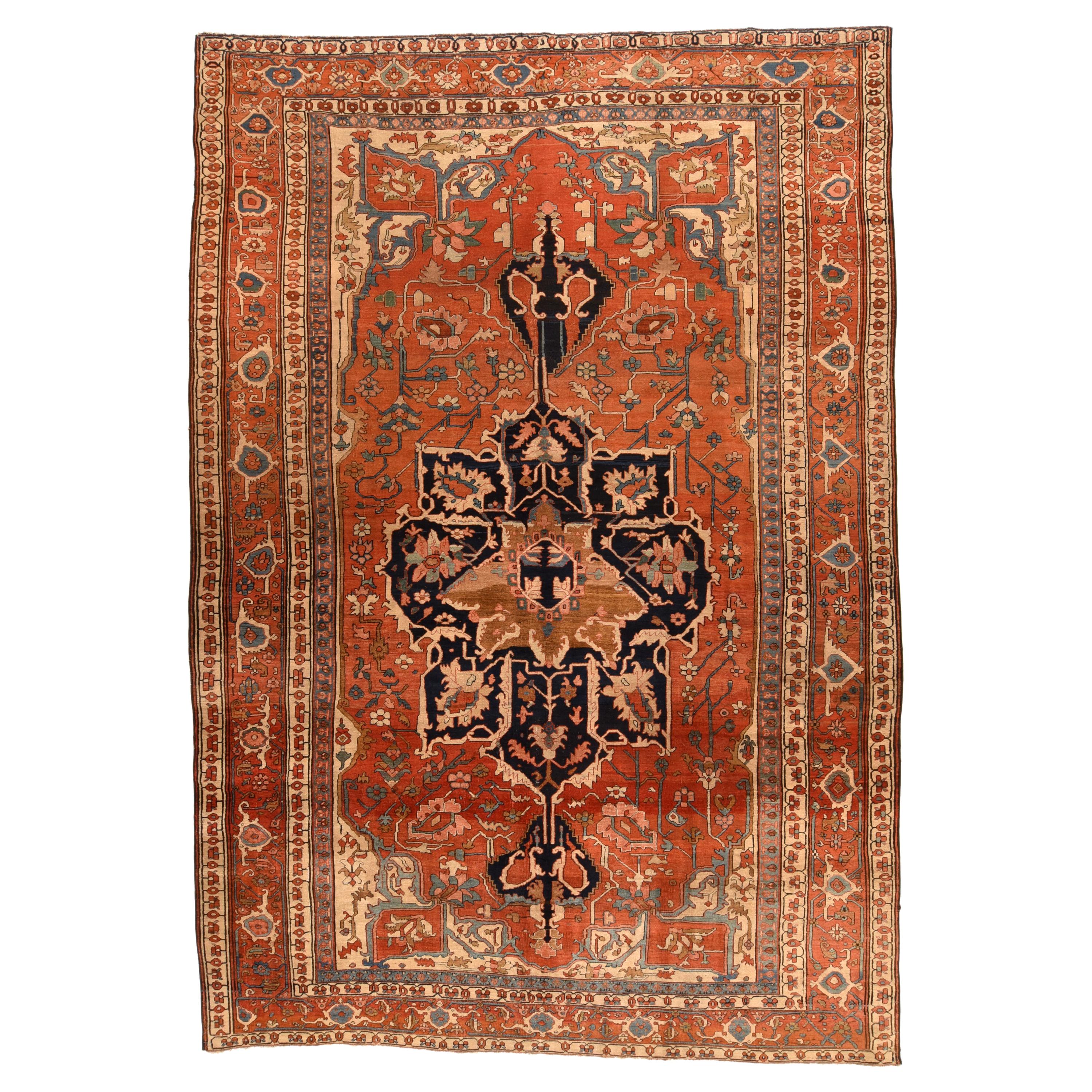 Antique Persian Serapi Rug 6'.9 x 10'.5 at 1stDibs