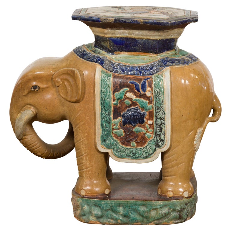 Antique Hand-Painted Annamese Ceramic Garden Stool from Vietnam, circa ...