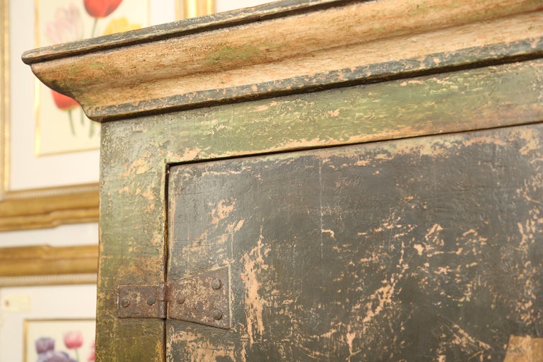 Antique Hand Painted Cupboard at 1stDibs