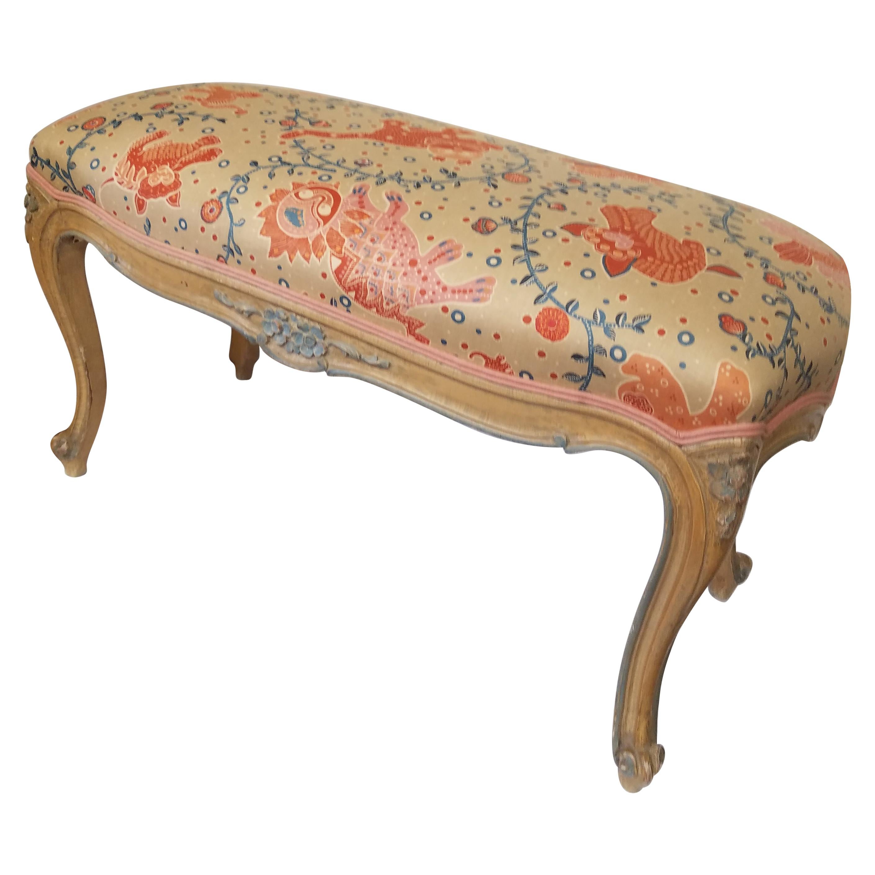 French Provincial Rush Benches at 1stDibs