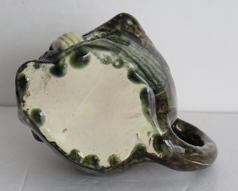 Antique Hand-Painted Grotesque Pottery Jug, Circa 1890 at 1stDibs