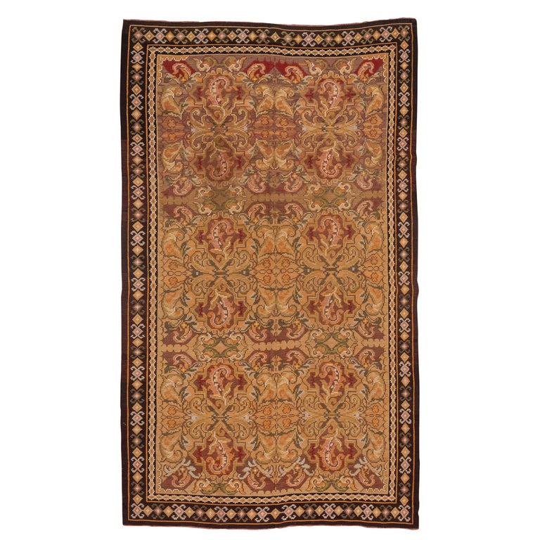 Antique Hand Woven Russian Besserabian Rug, Circa 1900s For Sale at 1stDibs