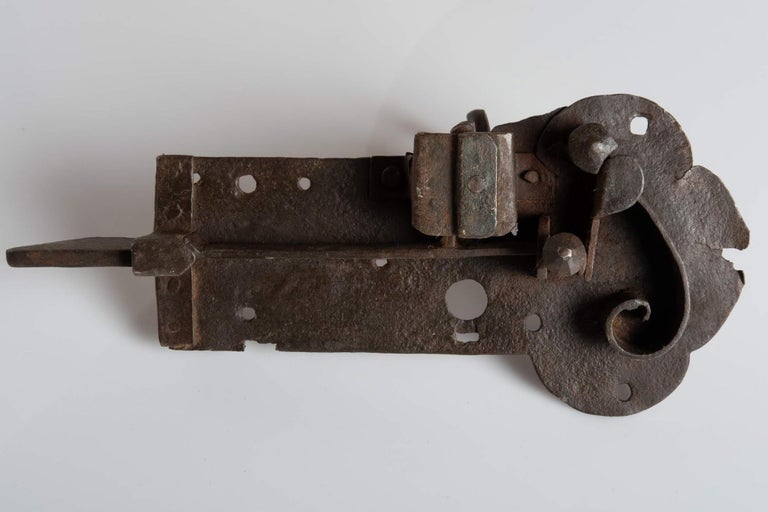 Antique Hand Wrought Iron Lock with Its Original Key, Italy, circa 1600 ...