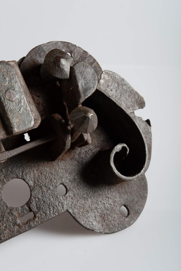 Antique Hand Wrought Iron Lock with Its Original Key, Italy, circa 1600 ...