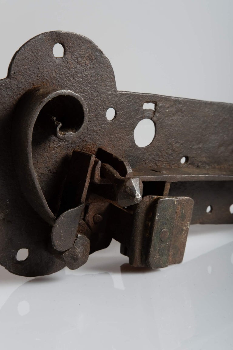 Antique Hand Wrought Iron Lock with Its Original Key, Italy, circa 1600 ...