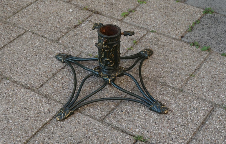 Antique Handcrafted and Hand Painted Arts and Crafts Iron Christmas ...
