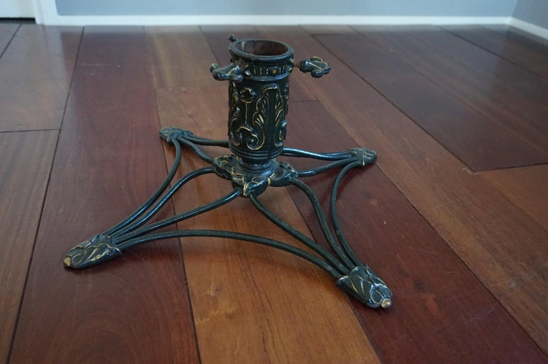 Antique Handcrafted and Hand Painted Arts and Crafts Iron Christmas ...