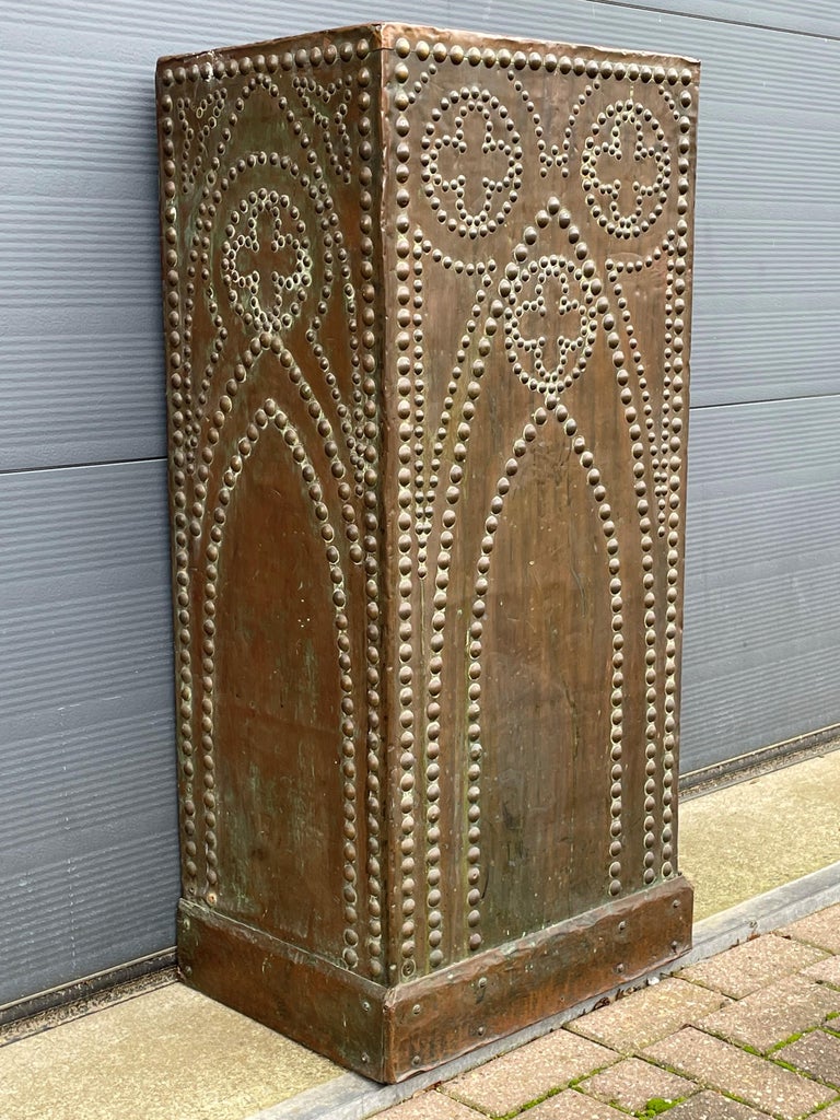 Antique Handcrafted Gothic Revival Copper on Wood Church Column ...