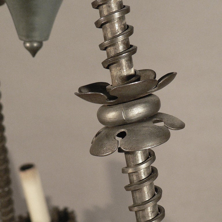 Antique Handforged Medieval Iron Luster from a German Castle For Sale ...